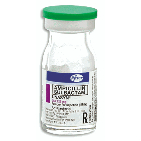 UNASYN Ampicillin / Sulbactam 250mg / 125mg Powder for IM/IV Injection ...